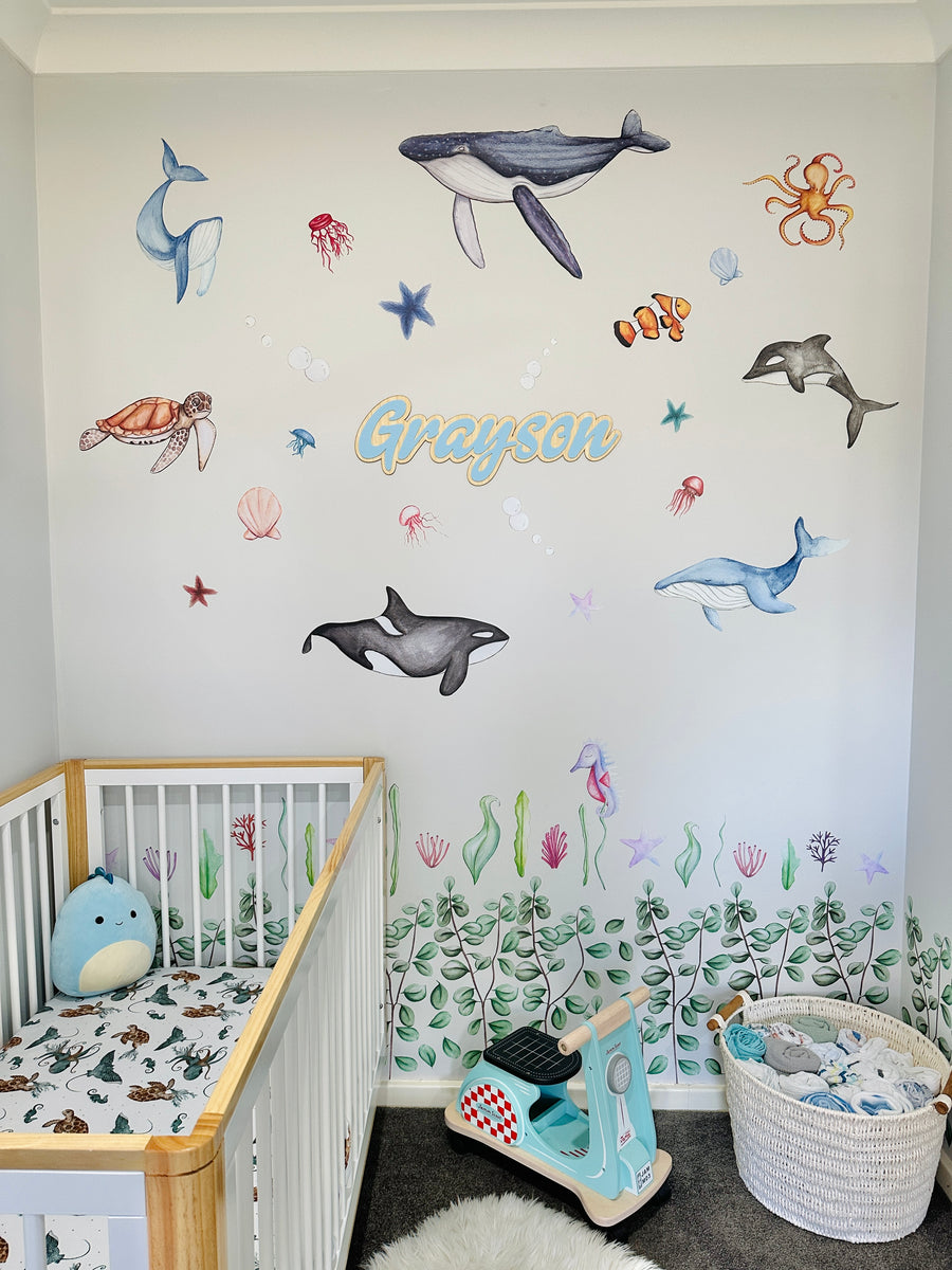 Dreamy Whales – Polka Art Prints